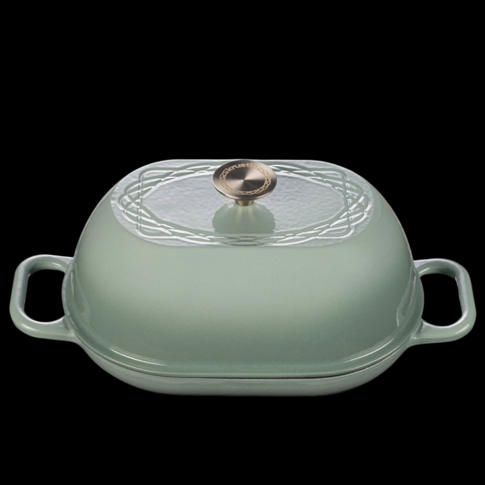 Krustic 5.5 Qt Oval Dutch Oven | Cast Iron Sourdough Bread Baker