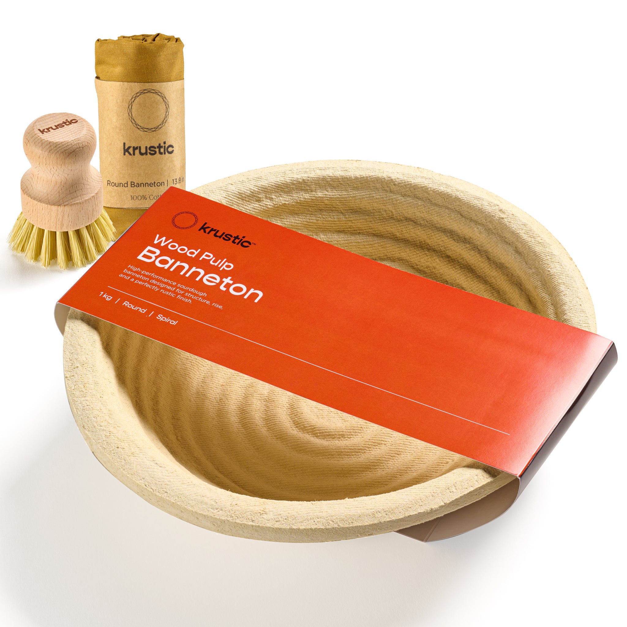 Round Wood Pulp Banneton for Sourdough Bread – Handmade in Germany